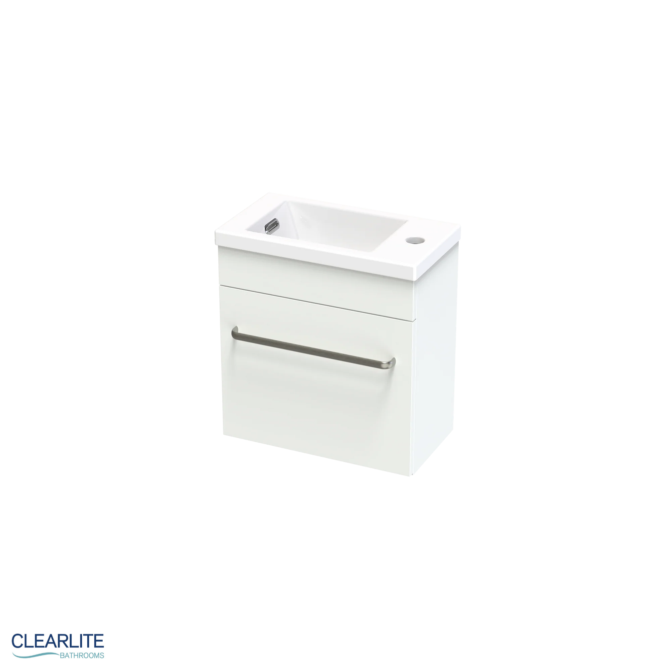 Clearlite Pacific Hand Basin Wall Hung Vanity 400mm - 3 Colour Options ...