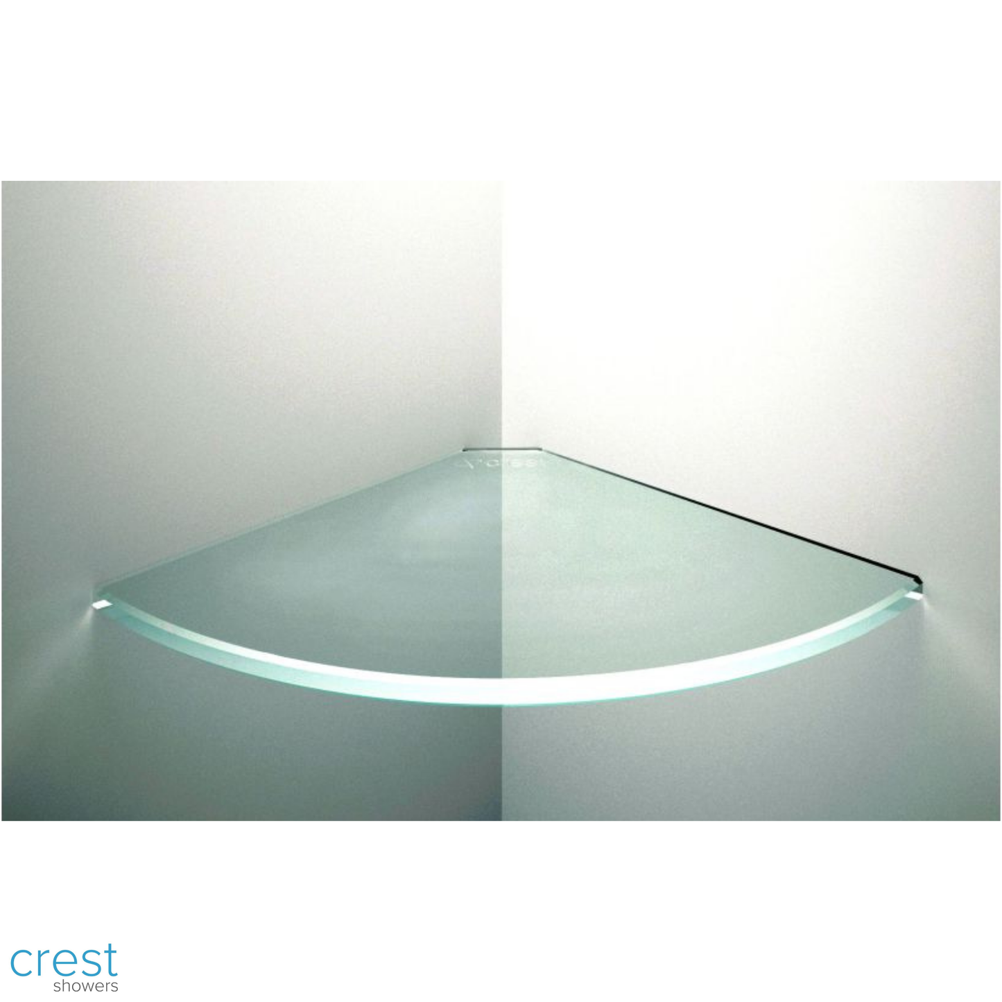 Crest Showers Contemporary Floating Glass Shelves - 3 Size Options ...